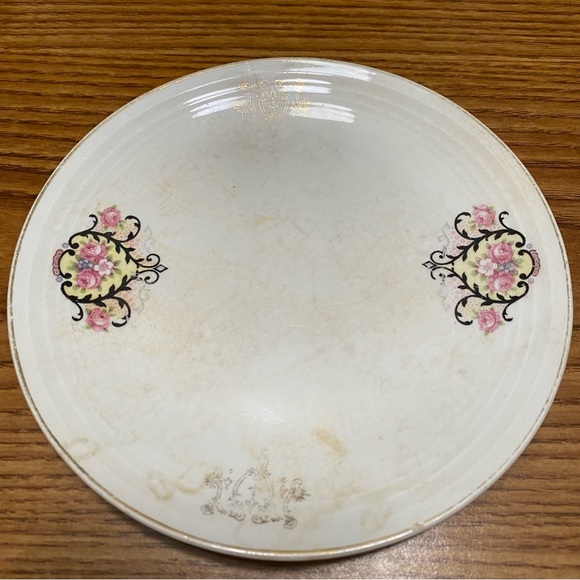 Hamilton Ross | Accents | Hamilton Ross Plate Pink Rose Flourish 22k ...
